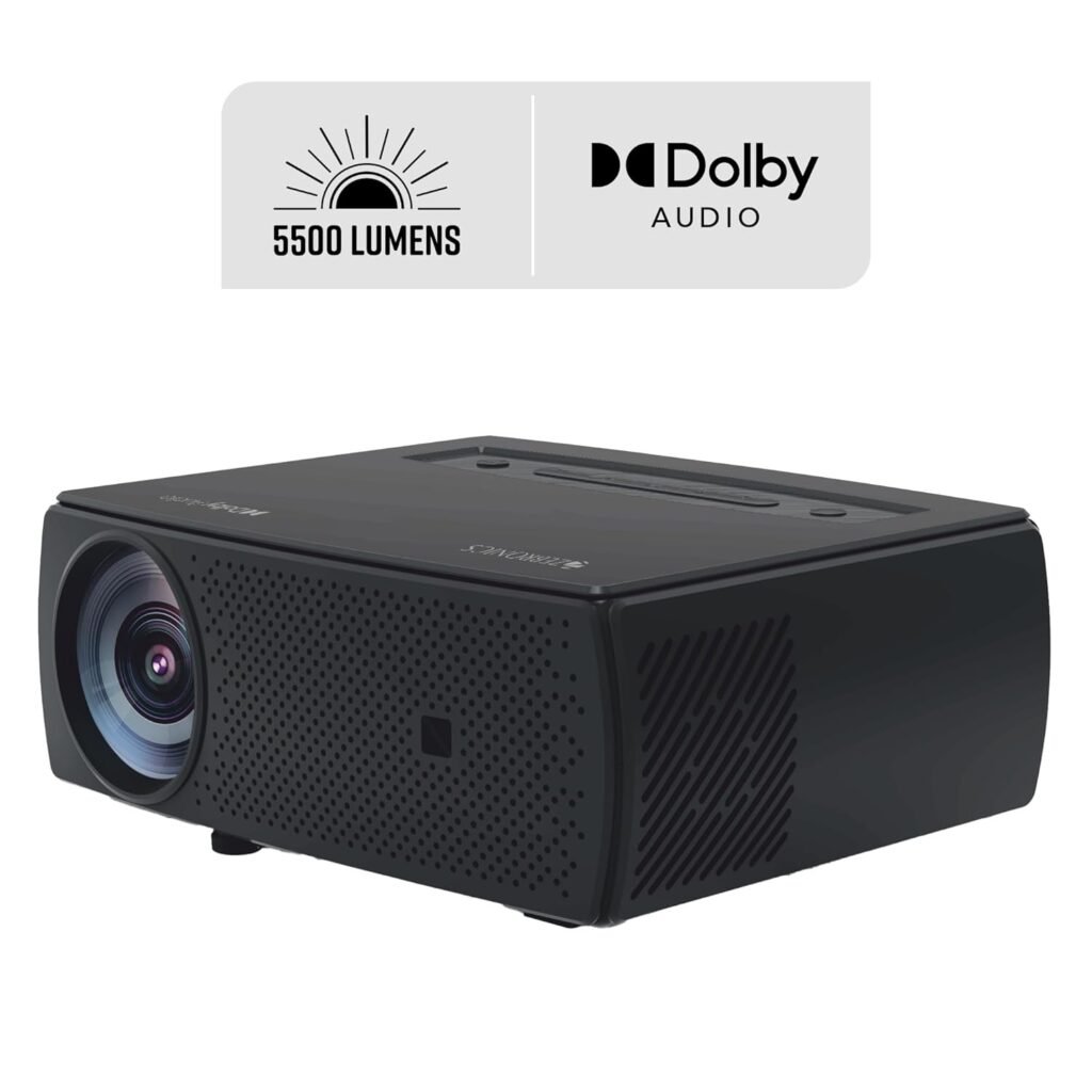 ZEBRONICS PIXAPLAY 15 Smart LED Projector with 5500 lumens, 4K Support ...